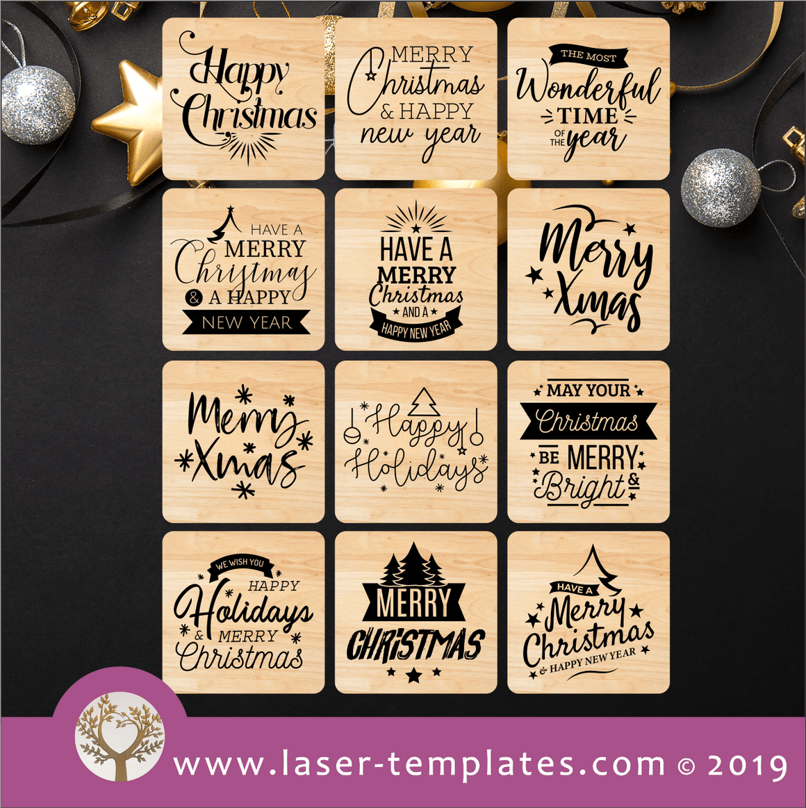 Laser Cut Coaster Templates. Download Vector Designs. – Laser Ready ...